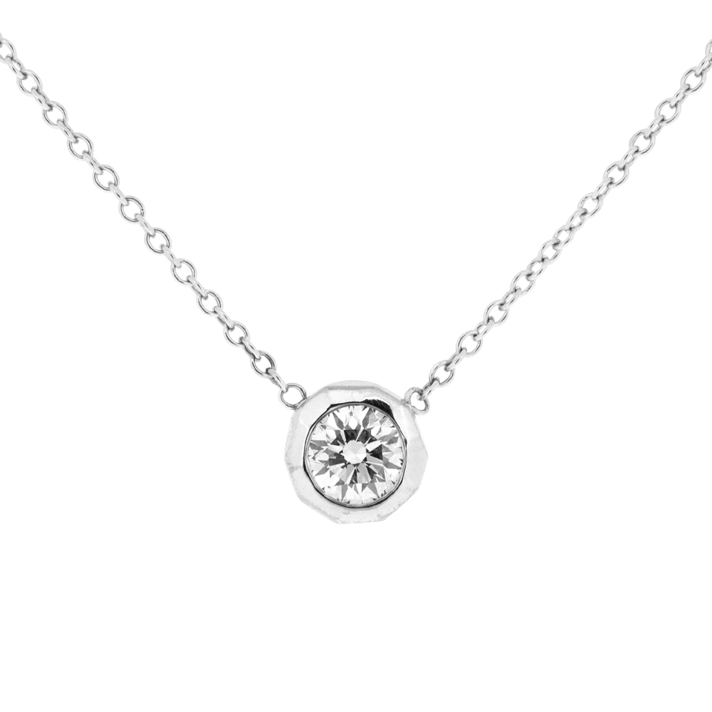 18ct White Gold and 0.50ct Diamond Brighton Rocks Necklace - Baroque ...