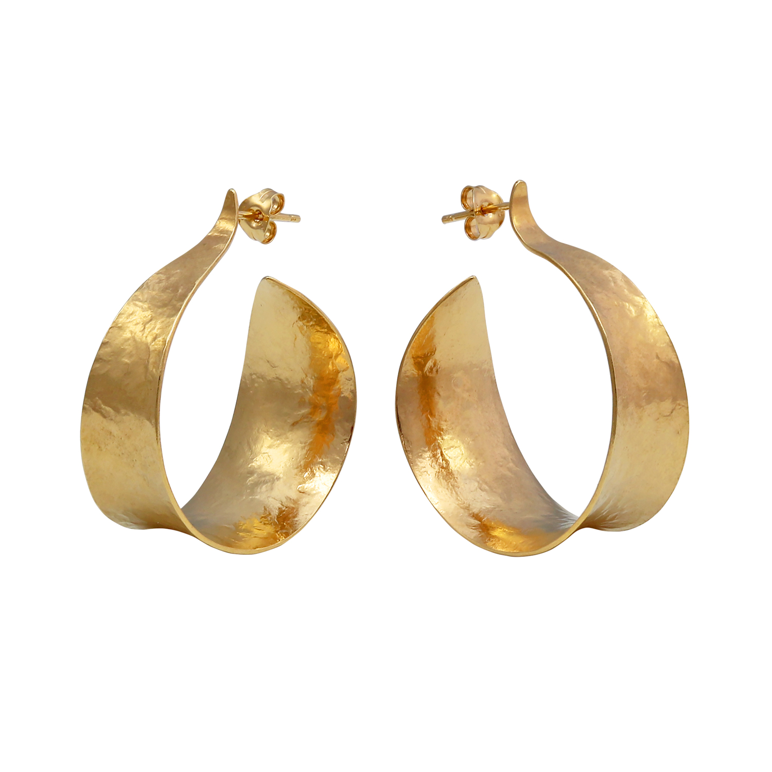 Komorebi Large Curl hoop earrings - Baroque Jewellery
